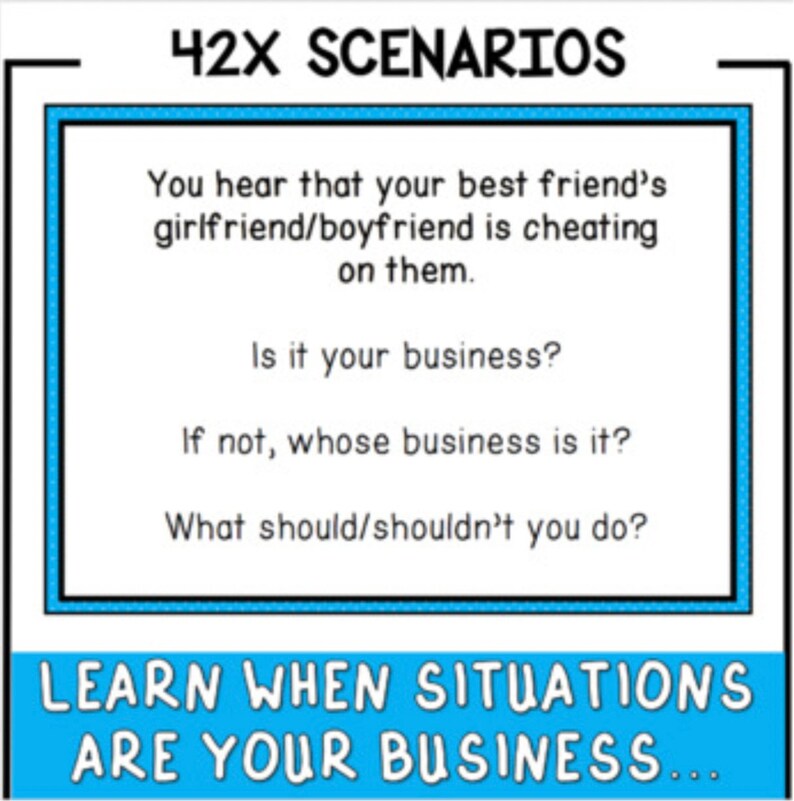 Speech Therapy Resource Download: Social Skills Activity for Middle and ...