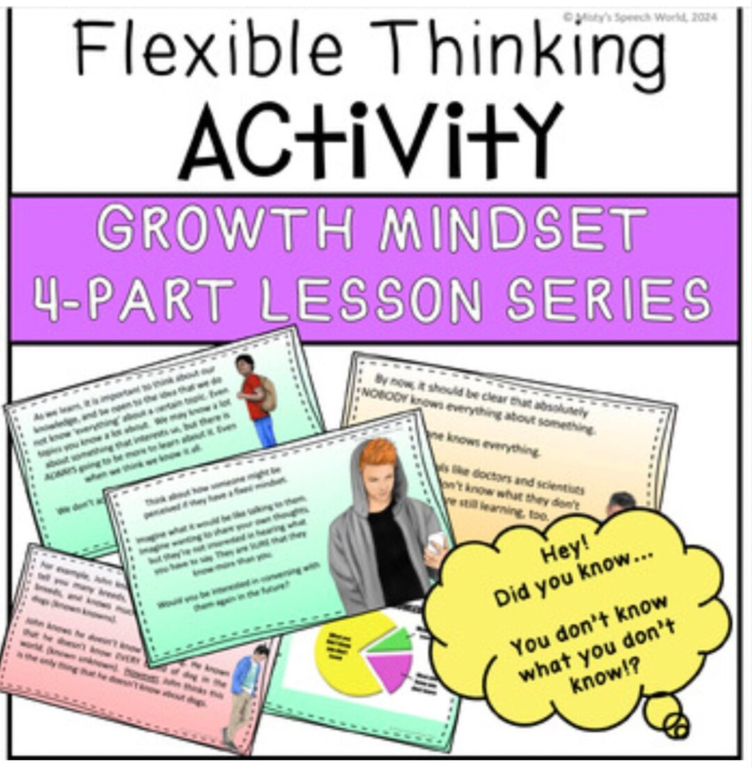 Speech Therapy Resources: Growth Mindset Powerpoint Lesson - Etsy