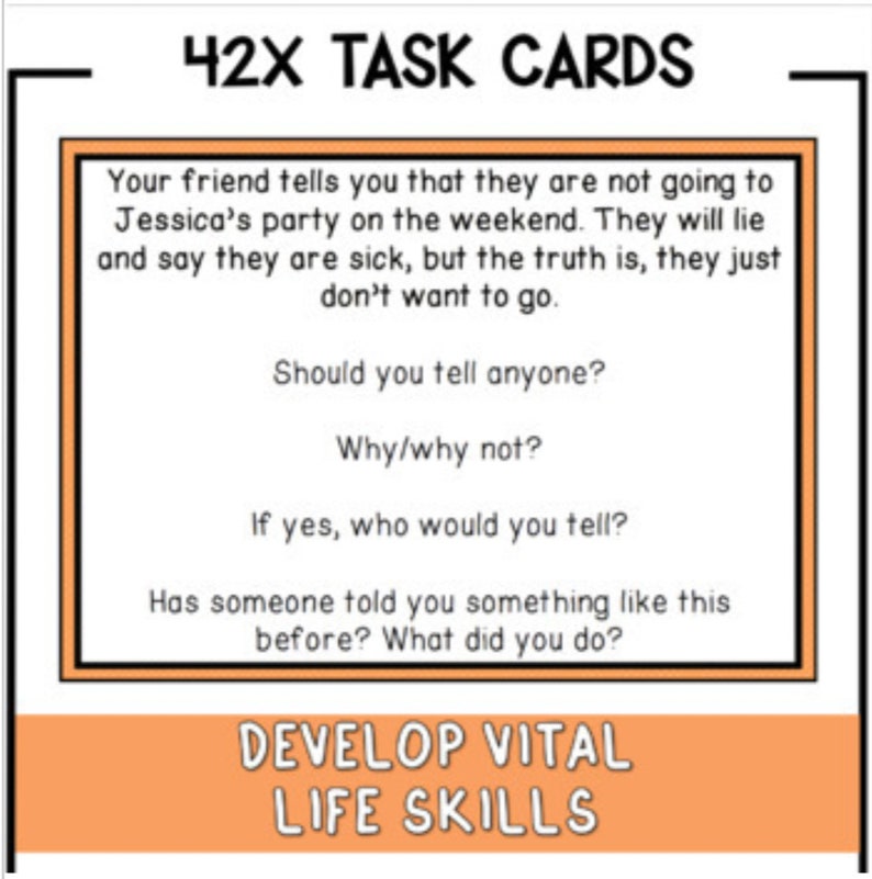 Speech Therapy Resource Download: Problem Solving Scenarios - Etsy