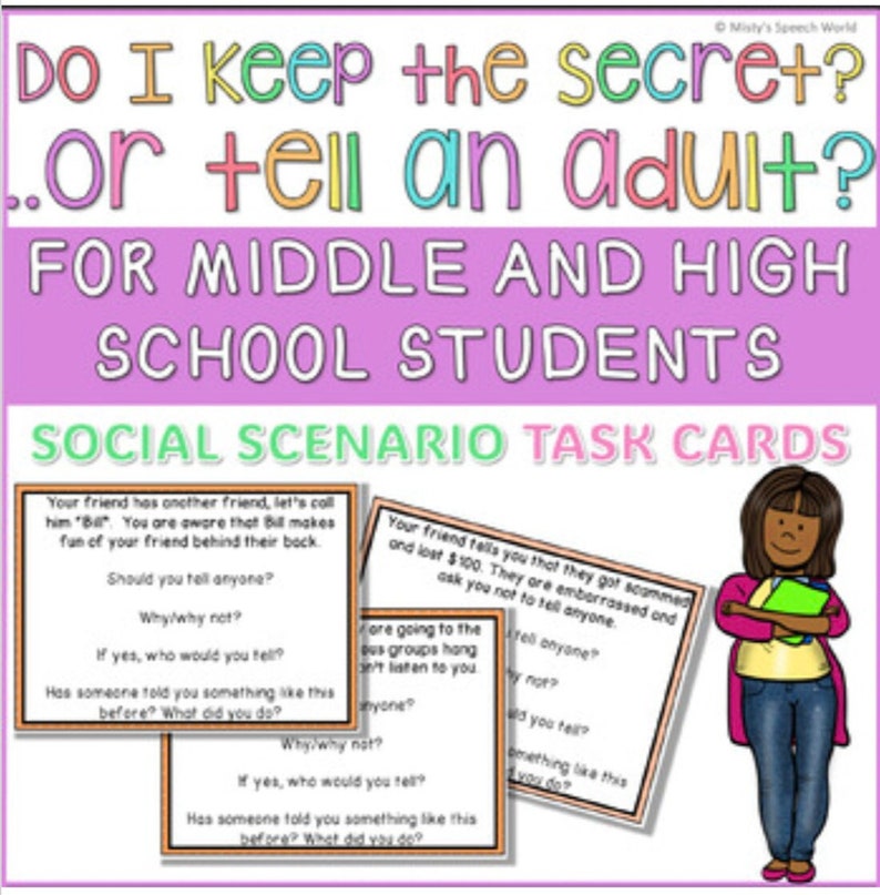 Speech Therapy Resource Download: Problem Solving Scenarios - Etsy