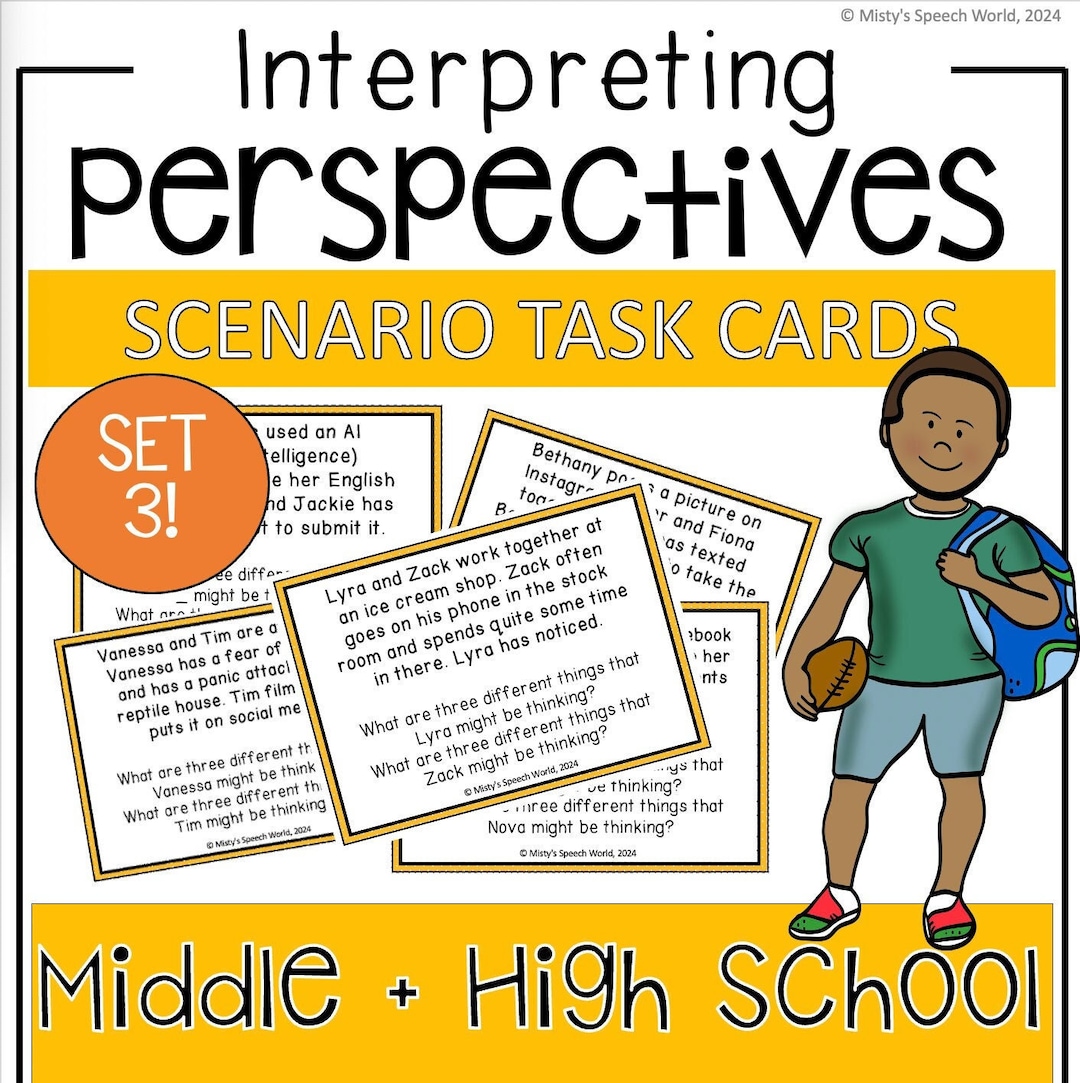 Speech Therapy Download: Perspective Taking Scenarios - Social Skills ...