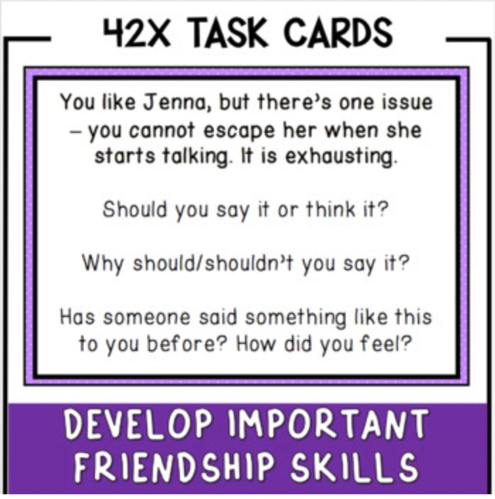 Speech Therapy Resource Download: Social Scenarios for Middle and High ...