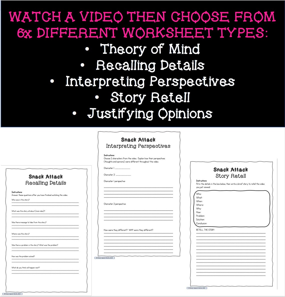 Speech Therapy Download: Theory of Mind, Perspective Taking, Social ...