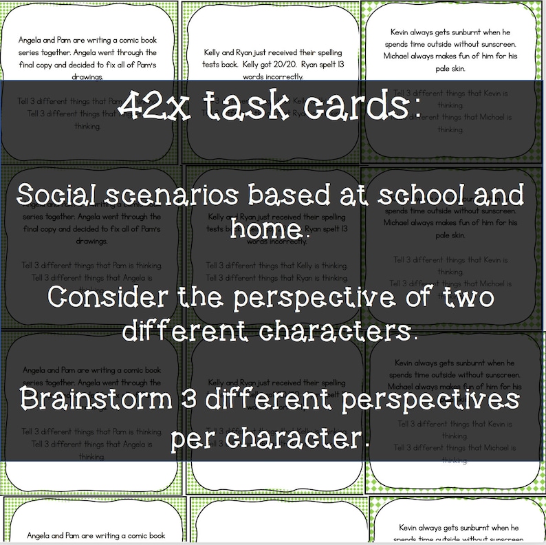 Speech Therapy Download: Perspective Taking Scenarios - Social Skills ...