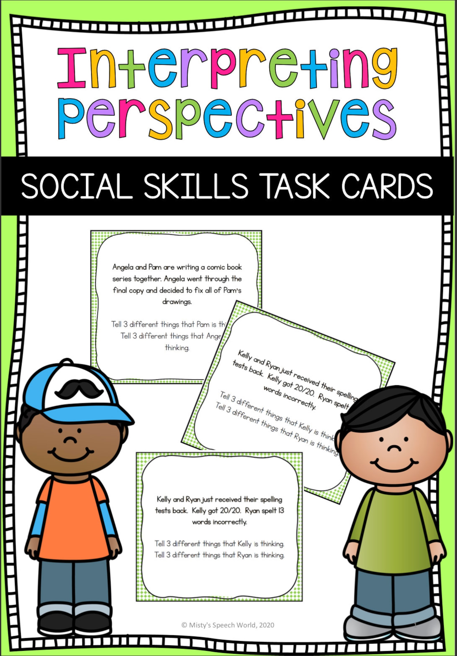 Speech Therapy Download: Perspective Taking Scenarios - Social Skills ...
