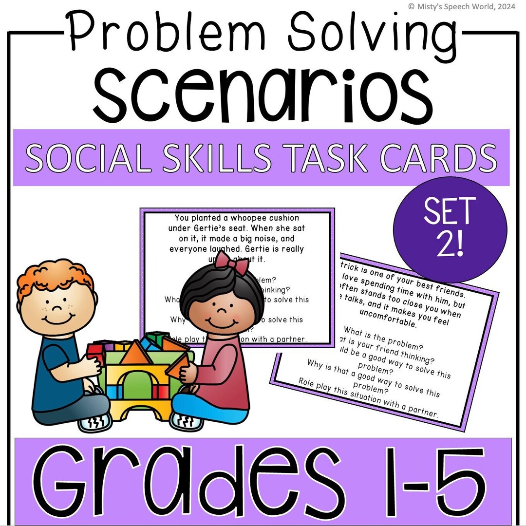 Speech Therapy Download: Social Problem Solving Scenarios Set 2 ...