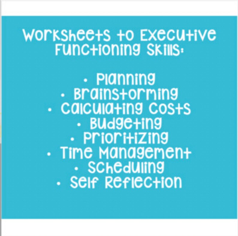 Speech Therapy Resource Download: Executive Functioning Activities and ...