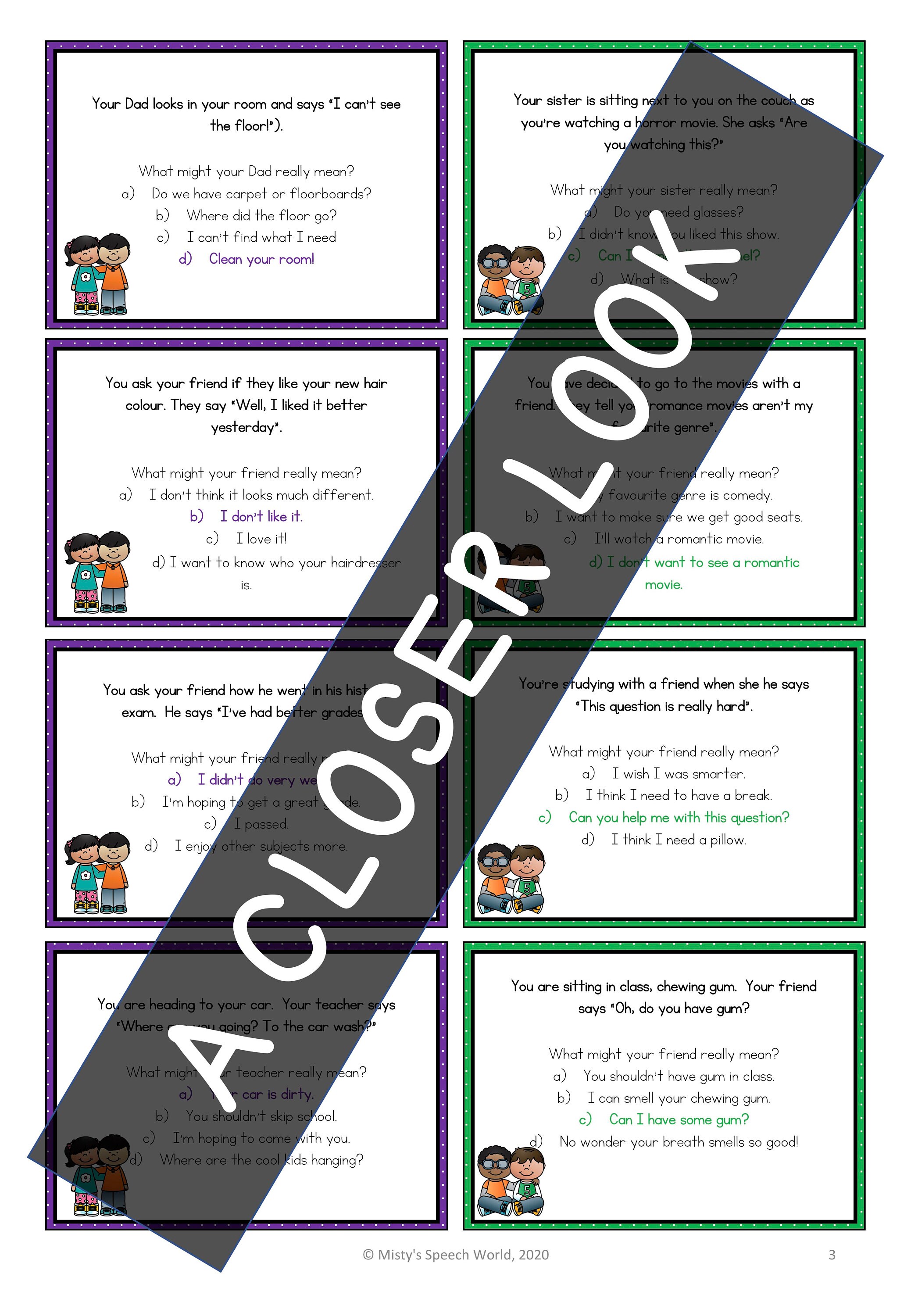 Speech Therapy Download: Social Skills for High School and Middle ...