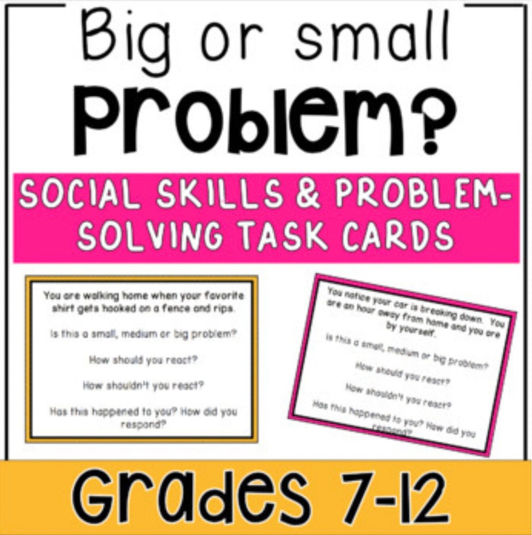 Speech Therapy Resource Download: Problem Solving Scenarios for Speech ...