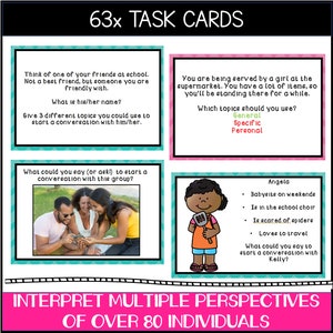 Speech Therapy Download: Conversation Starters Social Skills | Etsy