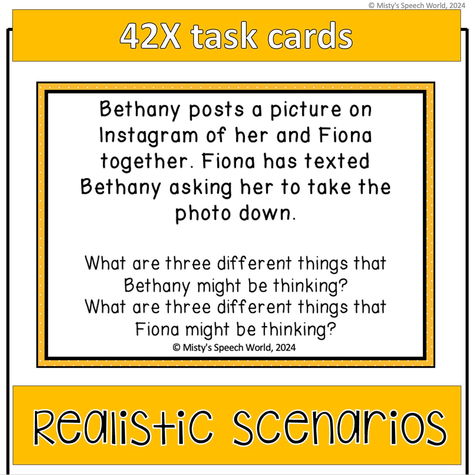 Speech Therapy Download: Perspective Taking Scenarios - Social Skills ...