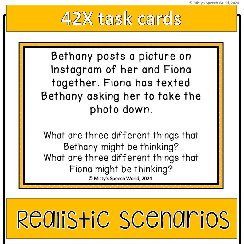 Speech Therapy Download: Perspective Taking Scenarios - Social Skills ...