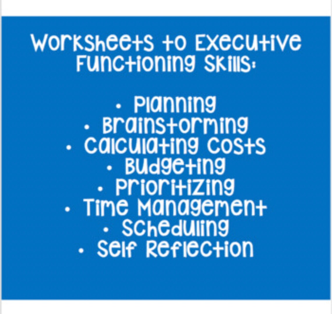 Speech Therapy Resource Download: Executive Functioning Activities and ...