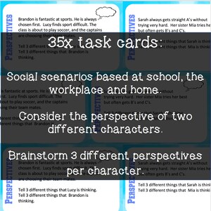 Speech Therapy Download: Perspective Taking Scenarios - Social Skills ...