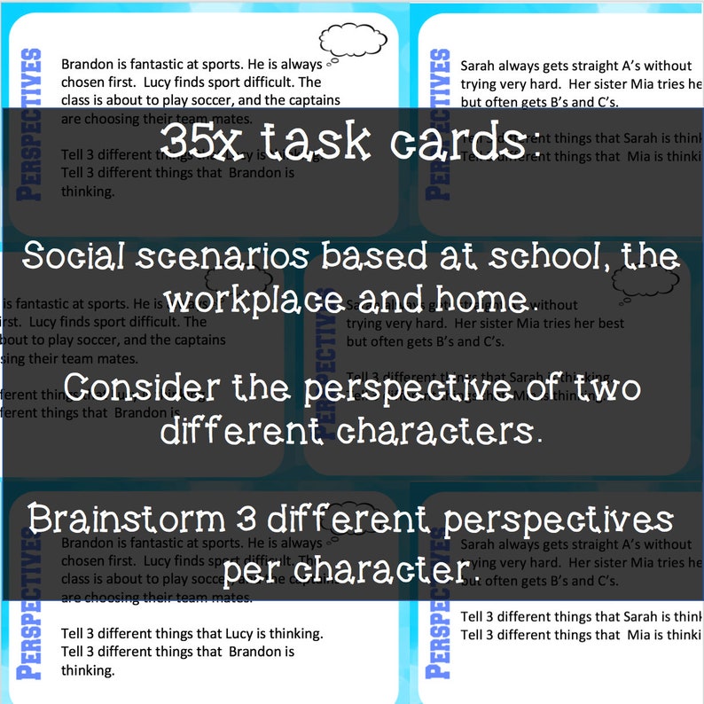 Speech Therapy Download: Perspective Taking Scenarios - Social Skills ...