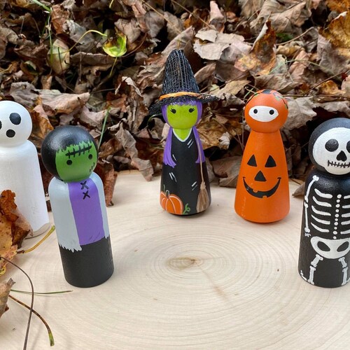 Halloween Peg Dolls - Etsy