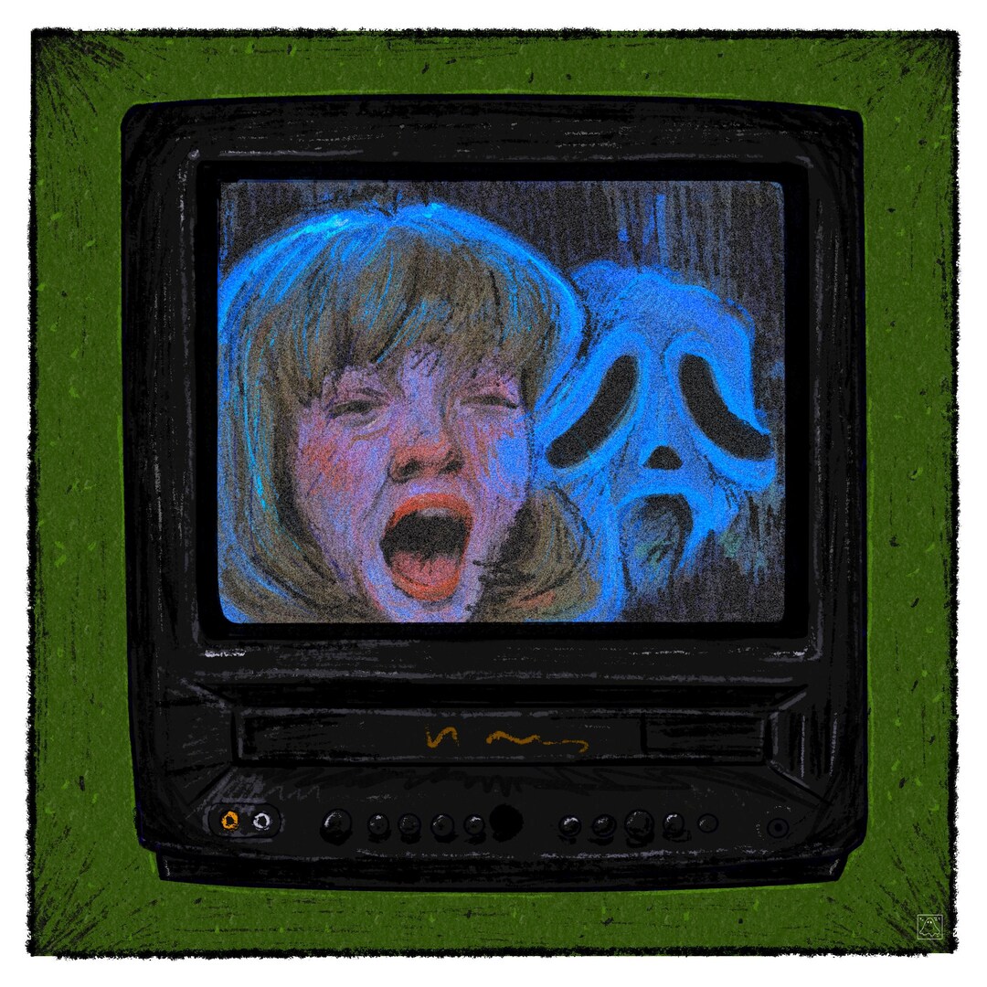 Nostalgic CRT TV Scream Print - Etsy