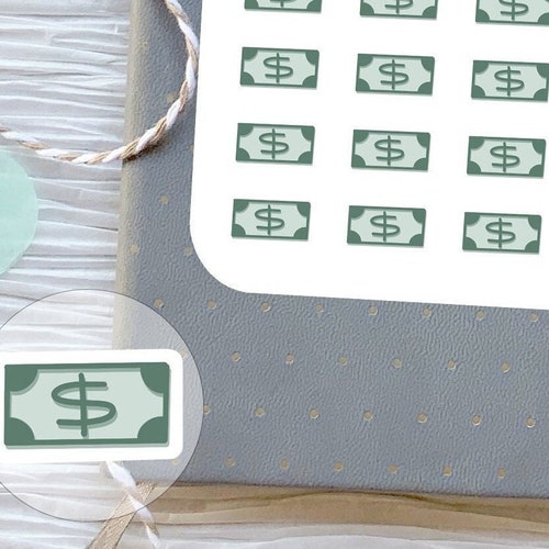Dollar Bill Stickers/ Planner Sticker Sheet/ Money Stickers - Etsy