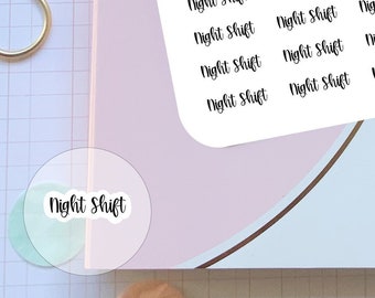 Night Shift Sticker | Etsy