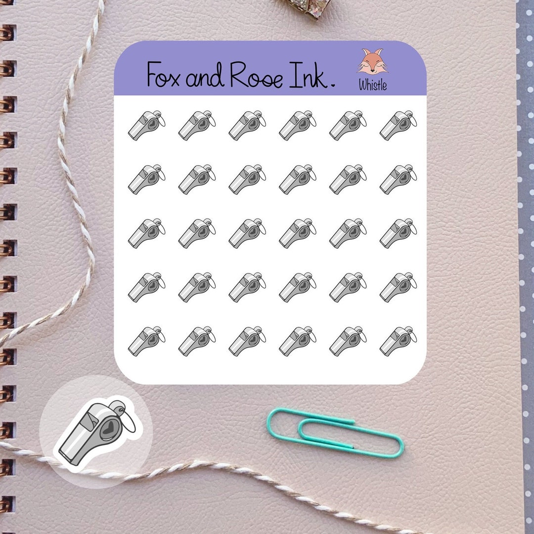 Whistle Planner Stickers⎮coach Whistle Stickers for Planners and ...