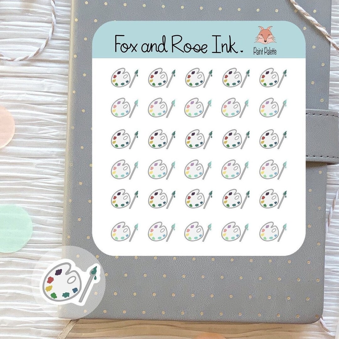 Paint Planner Stickers Paint Brush Stickers for Planners Painter Paint ...