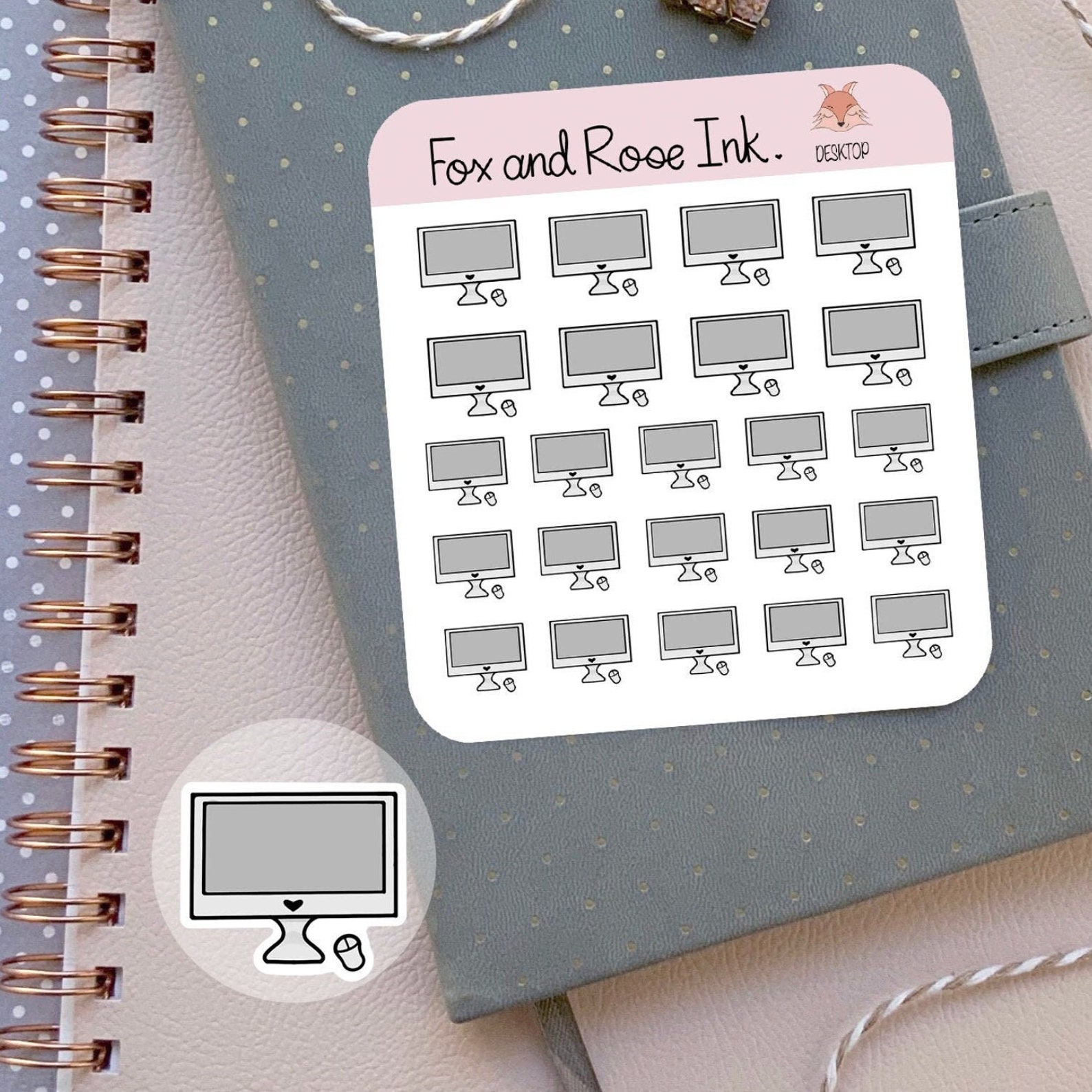Computer Stickers/ Planner Stickers Sheet/ Desktop Icon - Etsy