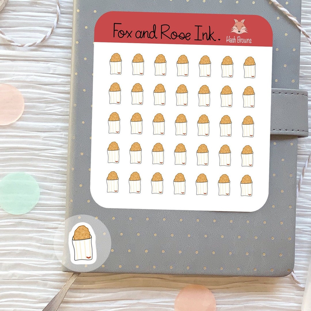 Hash Browns Planner Stickers Hash Brown Stickers for Planners Calendars ...