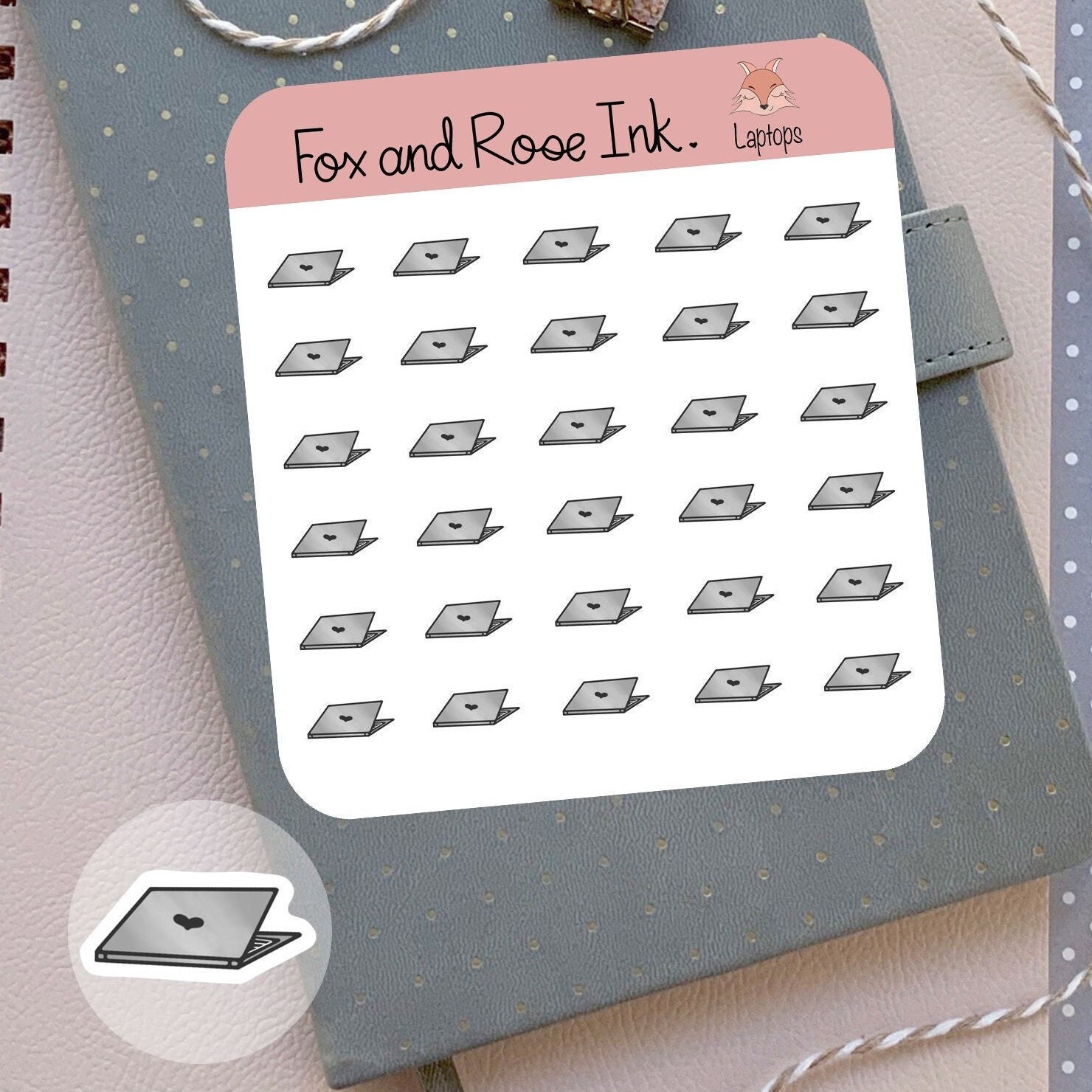 Laptop Stickers/ Planner Stickers Sheet/ Computer Stickers for - Etsy