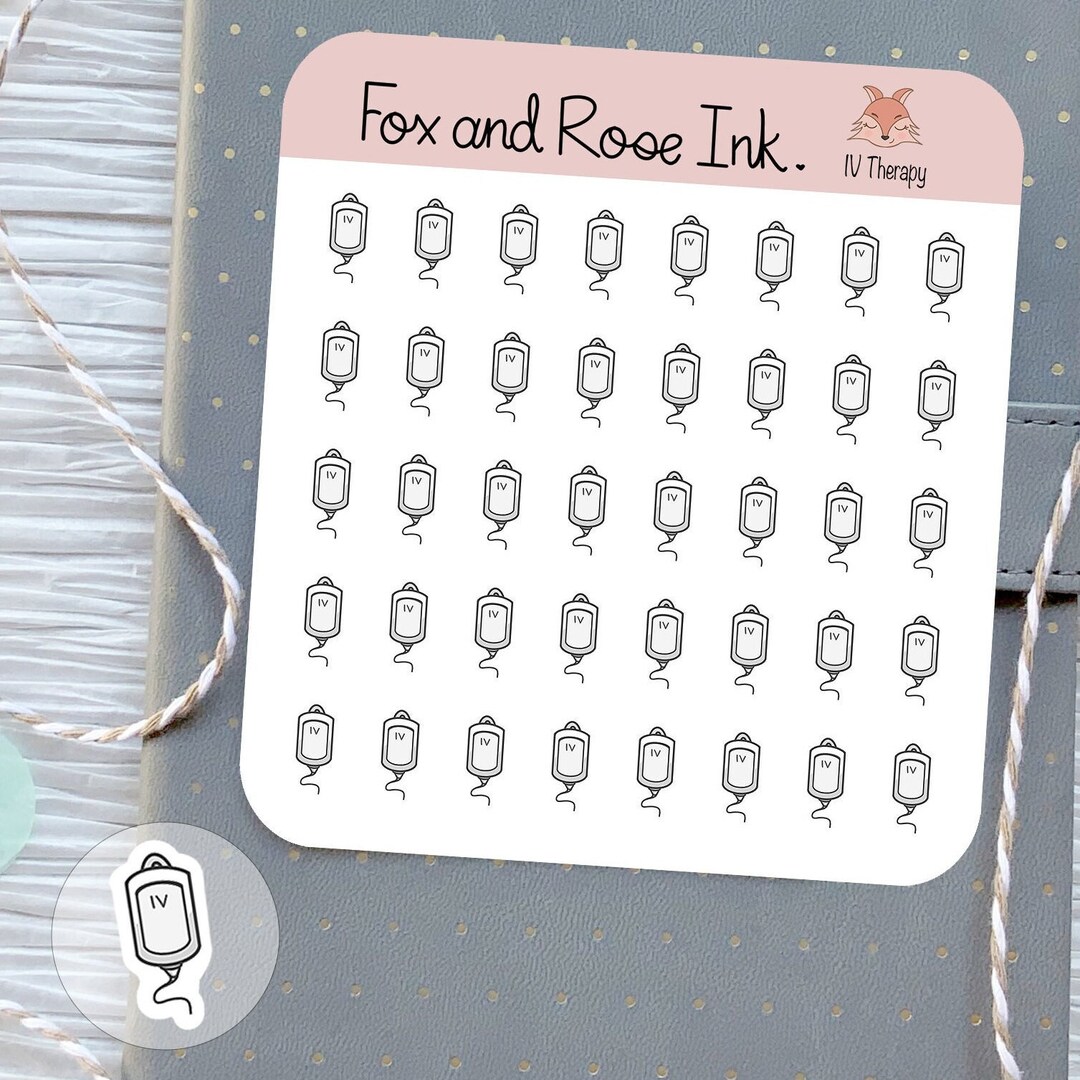 Infusion Planner Stickers IV Therapy Stickers for Planners Chemo ...