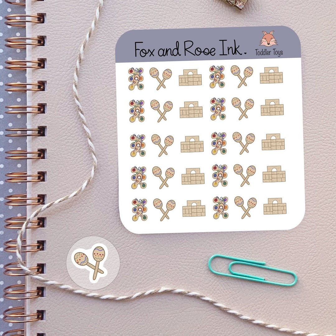 Toddler Planner Sticker Sheet/ Functional Icon Stickers for Planners ...