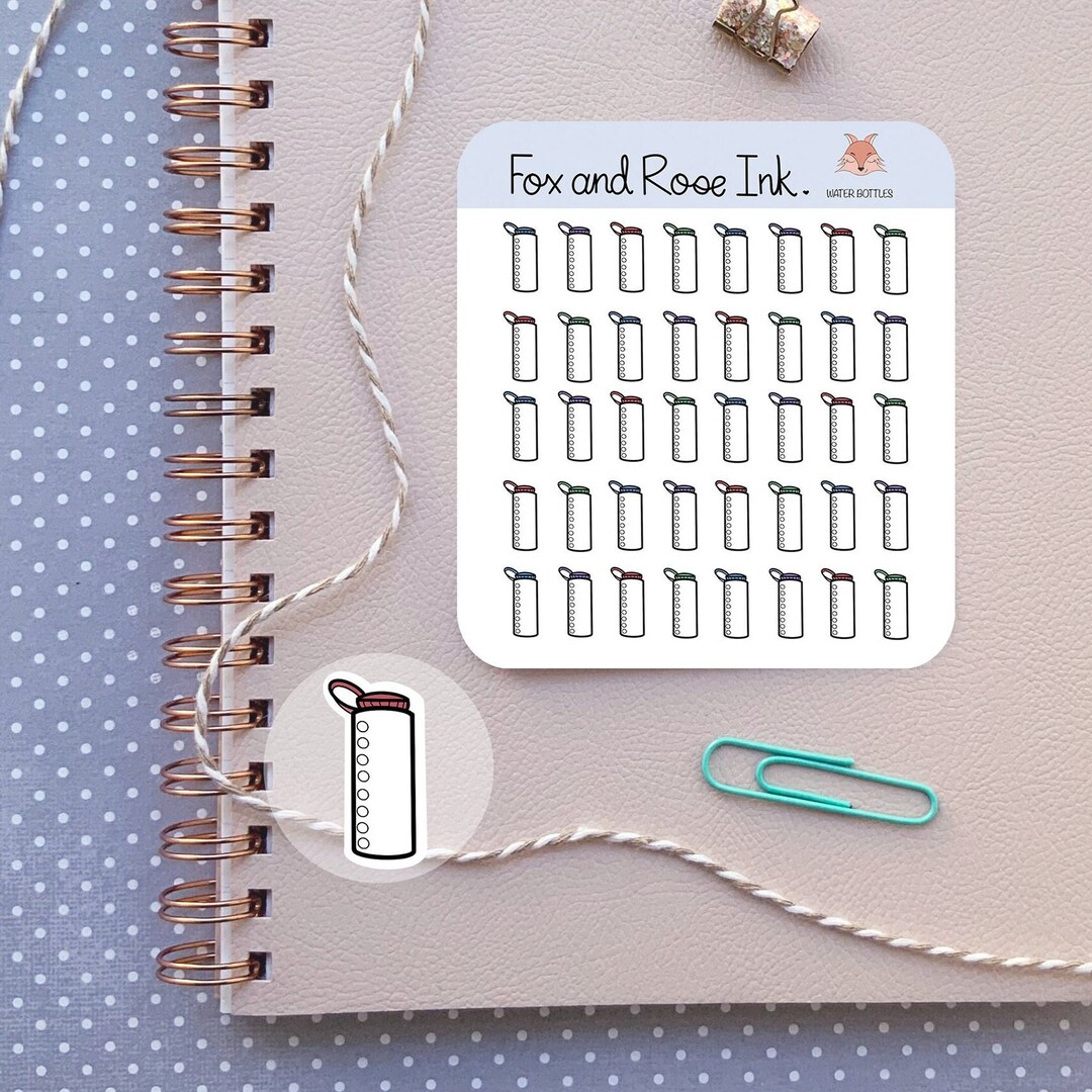 Water Stickers/ Planner Stickers Sheet/ Water Bottle Stickers Stickers ...