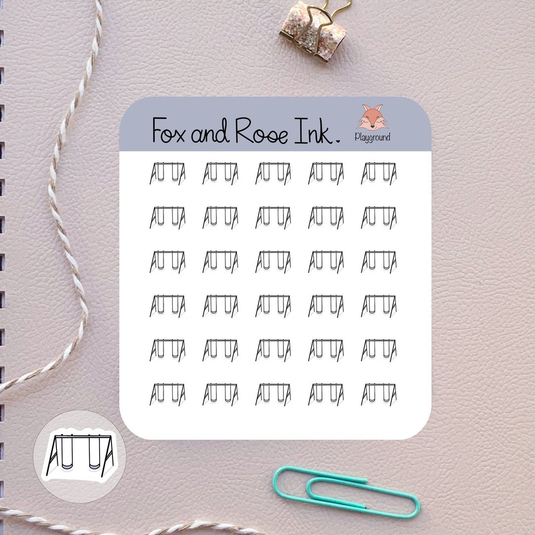 Swing Stickers/ Planner Stickers/ Swing Set Stickers for Planners and ...