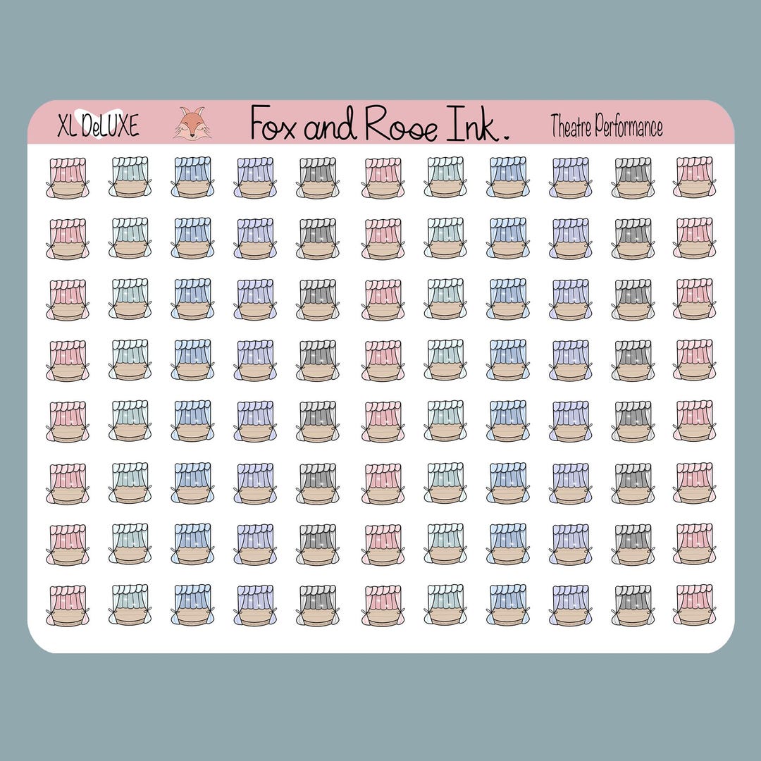 Theatre Planner Stickers⎮ Theatre Icon Stickers for Planners and ...