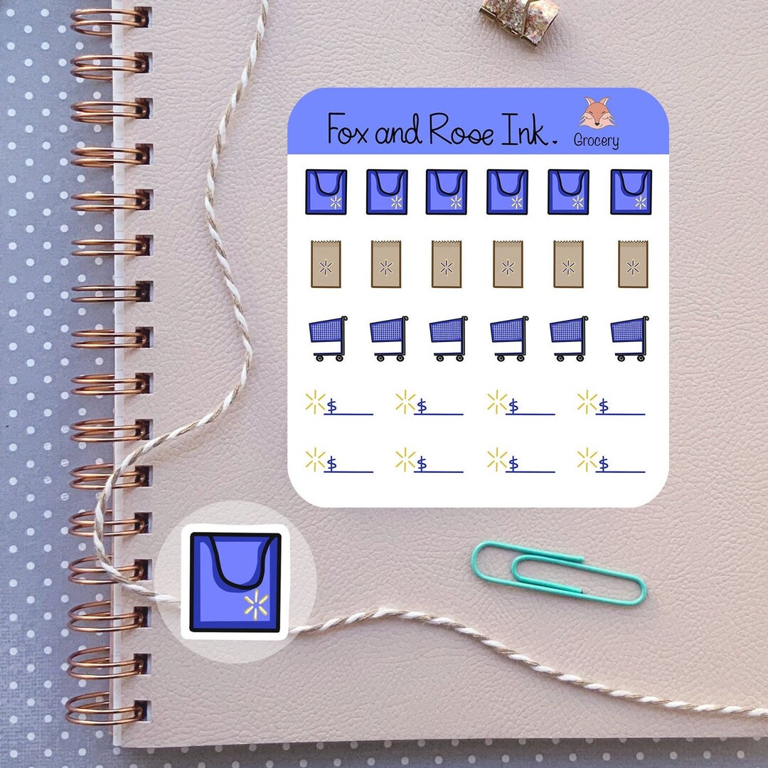 Grocery Stickers/ Planner Stickers/ Grocery Shoppings Stickers ...