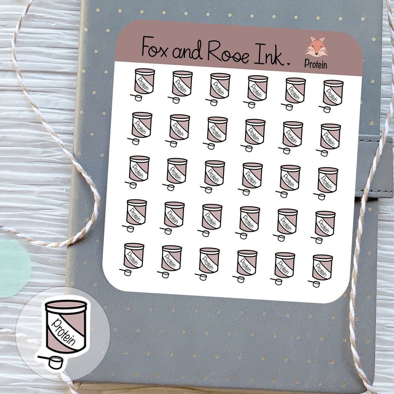 Protein Stickers/ Planner Stickers Sheet/ Protein Powder - Etsy