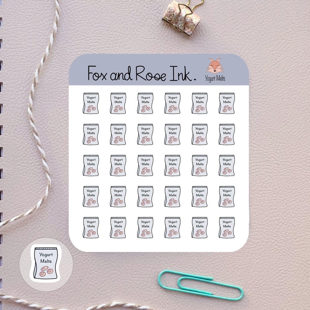 Baby Food Sticker Sheet Baby Planner Sticker Toddler Snack Planner ...