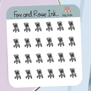 Baby Stroller STICKER SHEET Stroller Newborn Baby New Parents Mom Life ...