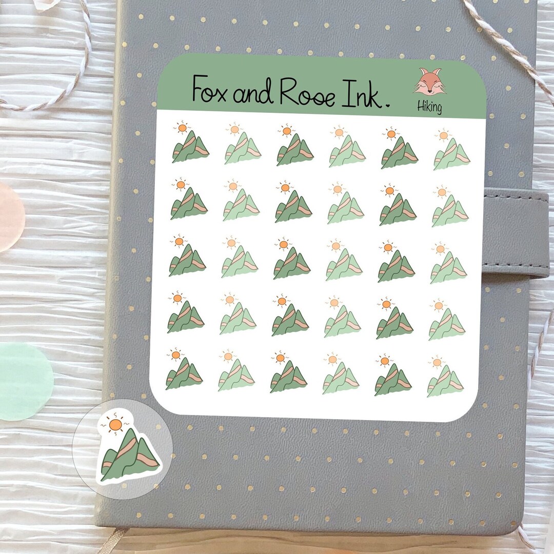 Hiking Planner Stickers⎮ Hiking Trail Stickers for Planners and ...