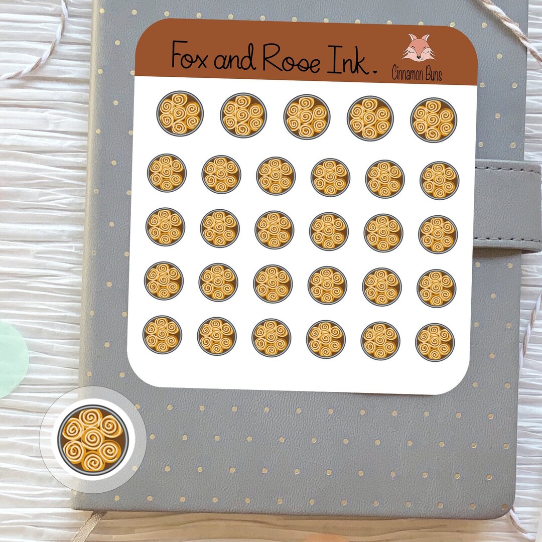 Cinnamon Rolls Planner Stickers Cinnamon Buns Stickers for Planners ...