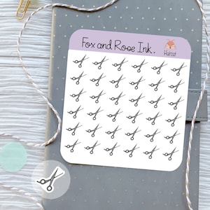 Haircut Planner Stickers⎮ Scissors Stickers for Planners and Calendars ...