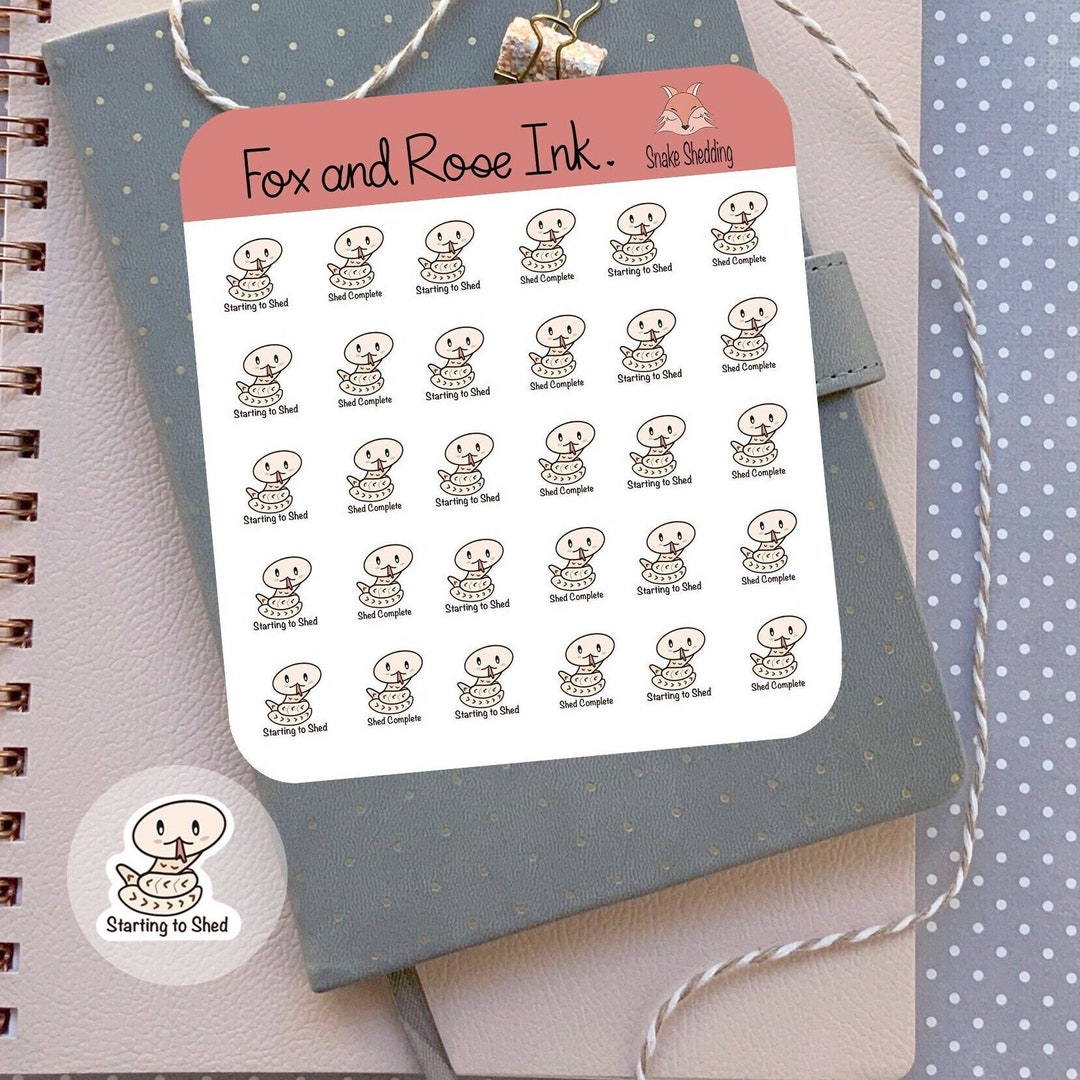 Snake Shedding Planner Stickers⎮ Snake Icon Stickers for Planners and ...