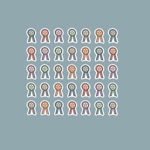 Planner Icon Stickers: Achievement Ribbon Stickers for Planners Award ...