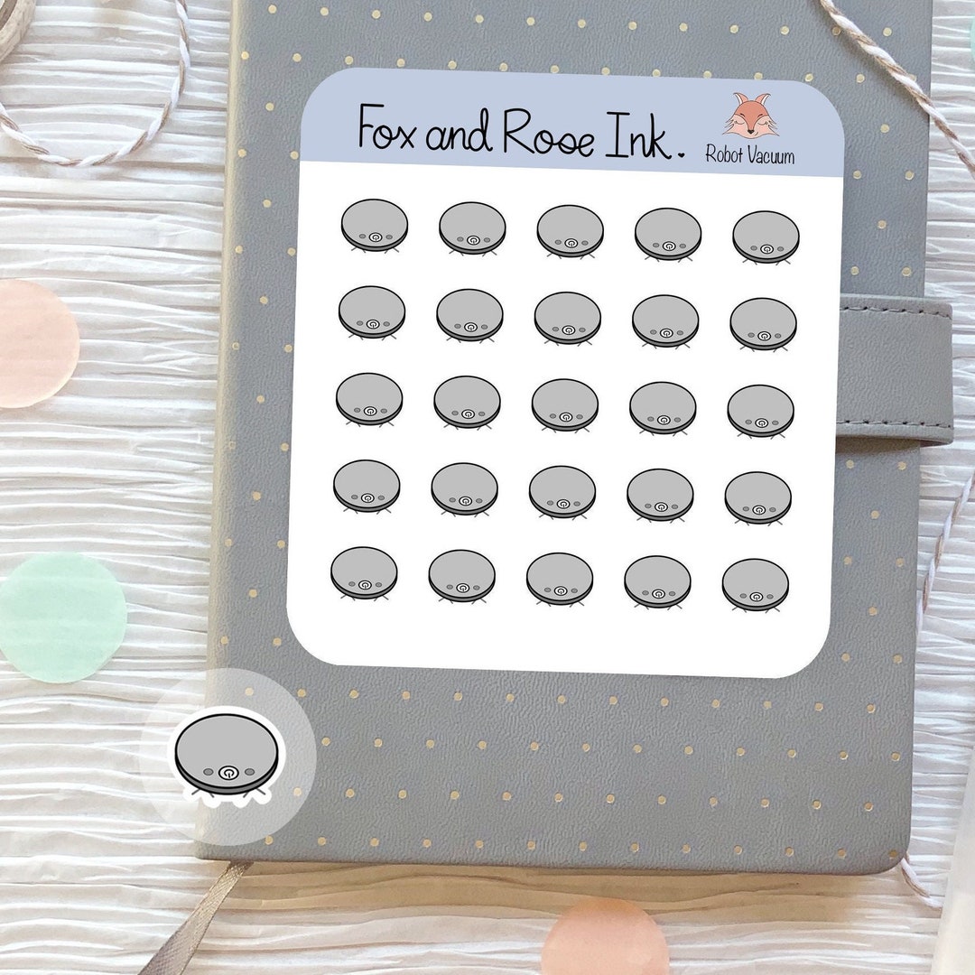 Vacuum Planner Sticker Vacuum Cleaner Sticker Sheet Robot Vacuum ...