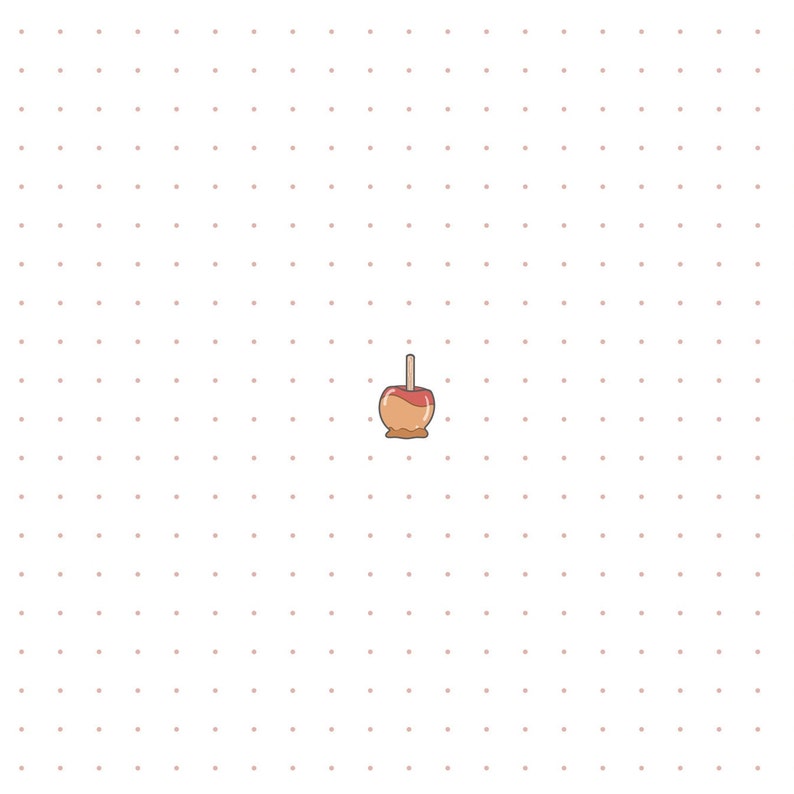 Caramel Apples Planner Stickers⎮ Toffee Apples Icon Stickers for ...