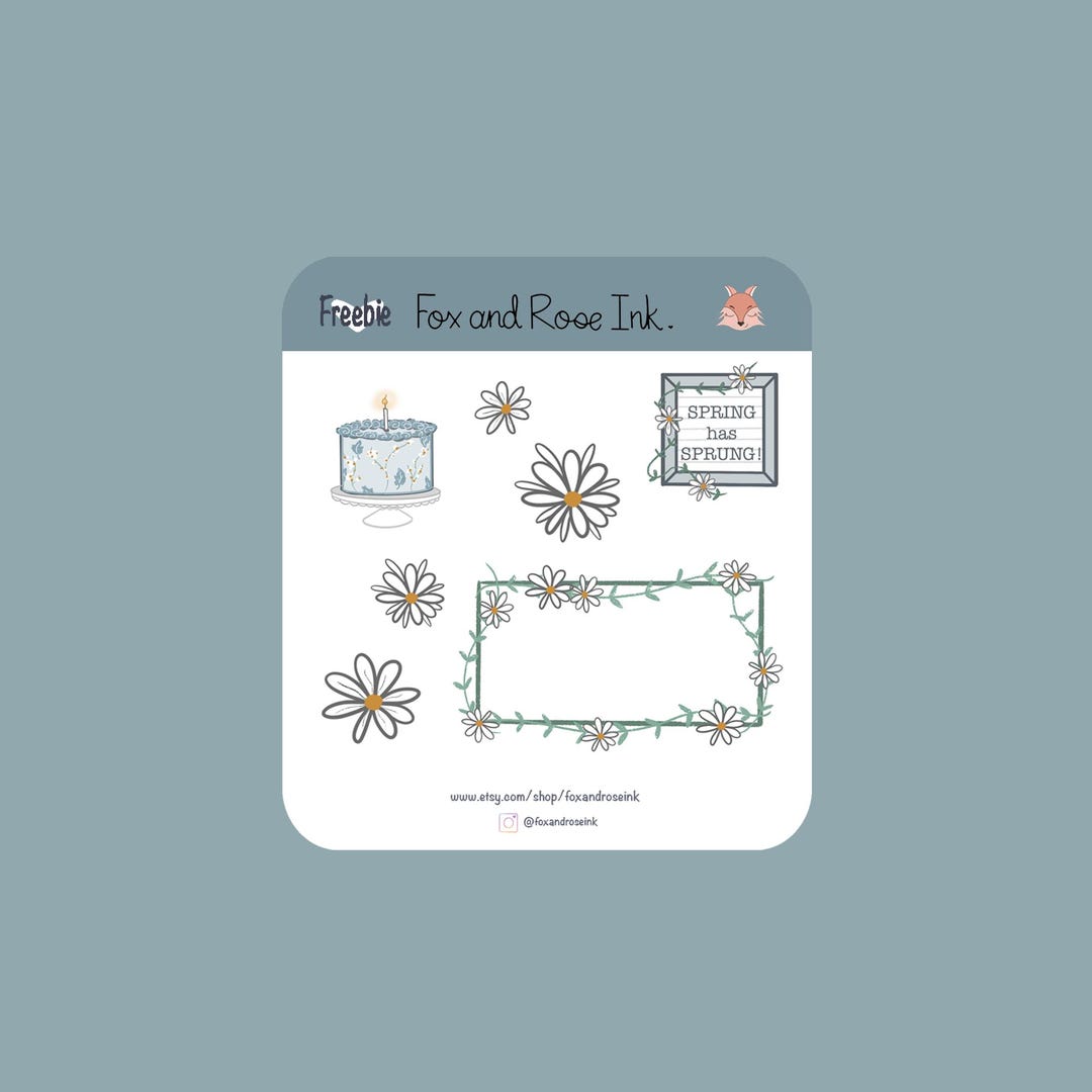 Mini Spring Sticker Sheet - Etsy