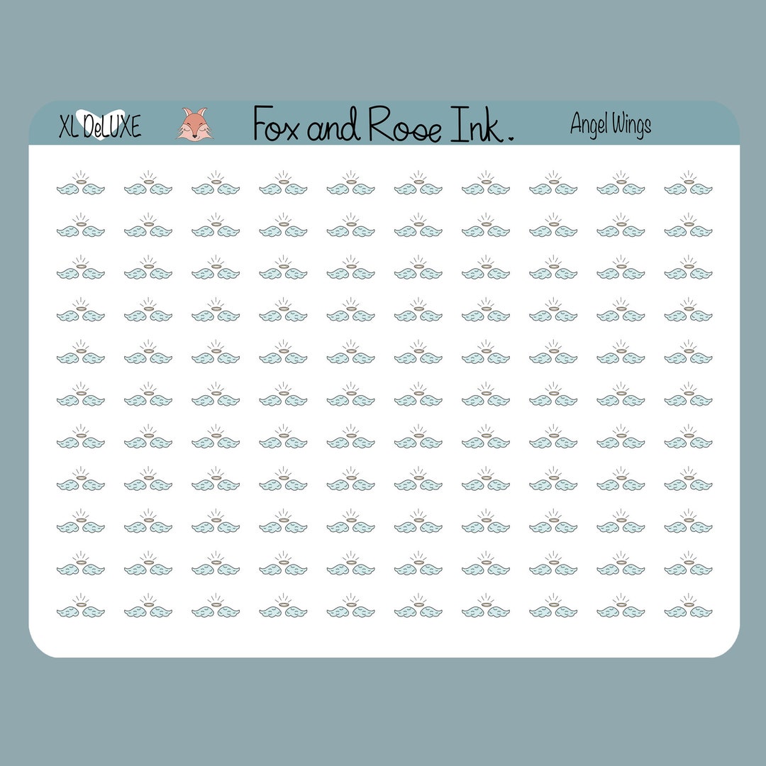 Angel Wing Planner Stickers⎮ Angel Stickers for Planners and Calendars ...