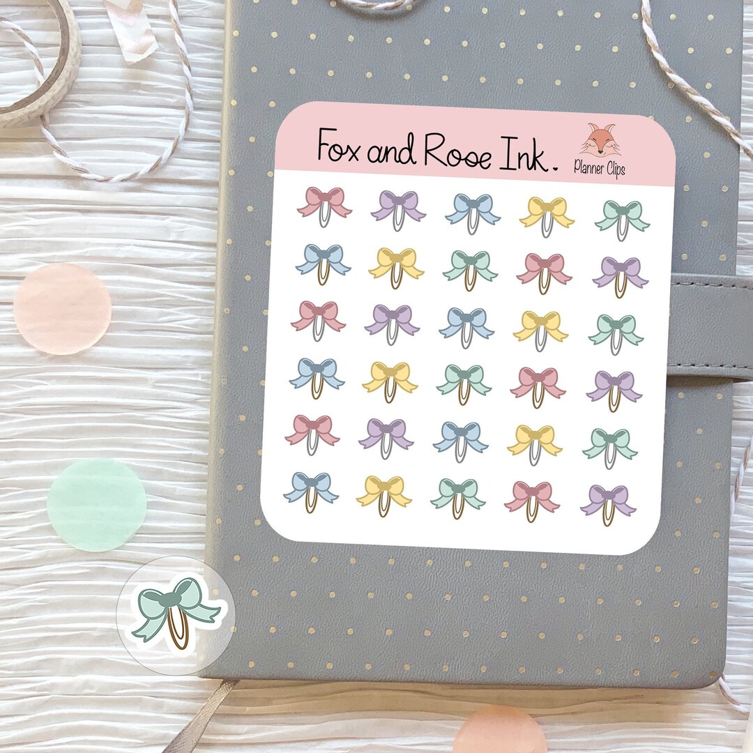 Paper Clip Stickers/ Planner Stickers/ Planner Clip Stickers - Etsy