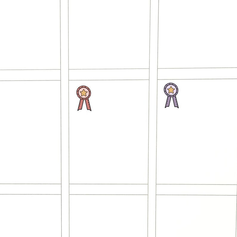 Planner Icon Stickers: Achievement Ribbon Stickers for - Etsy