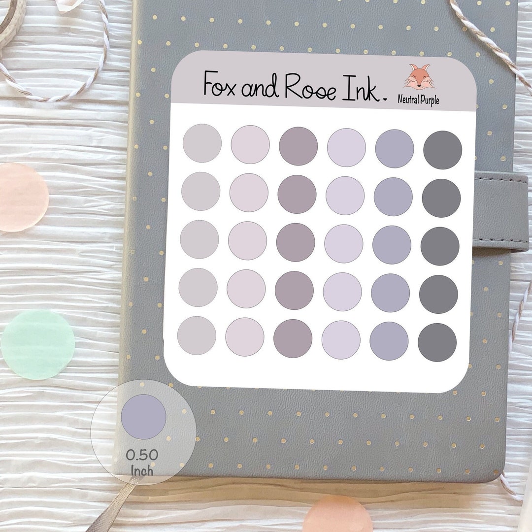Purple Dot Stickers for Bullet Journal Tiny Dot Stickers for Planner ...