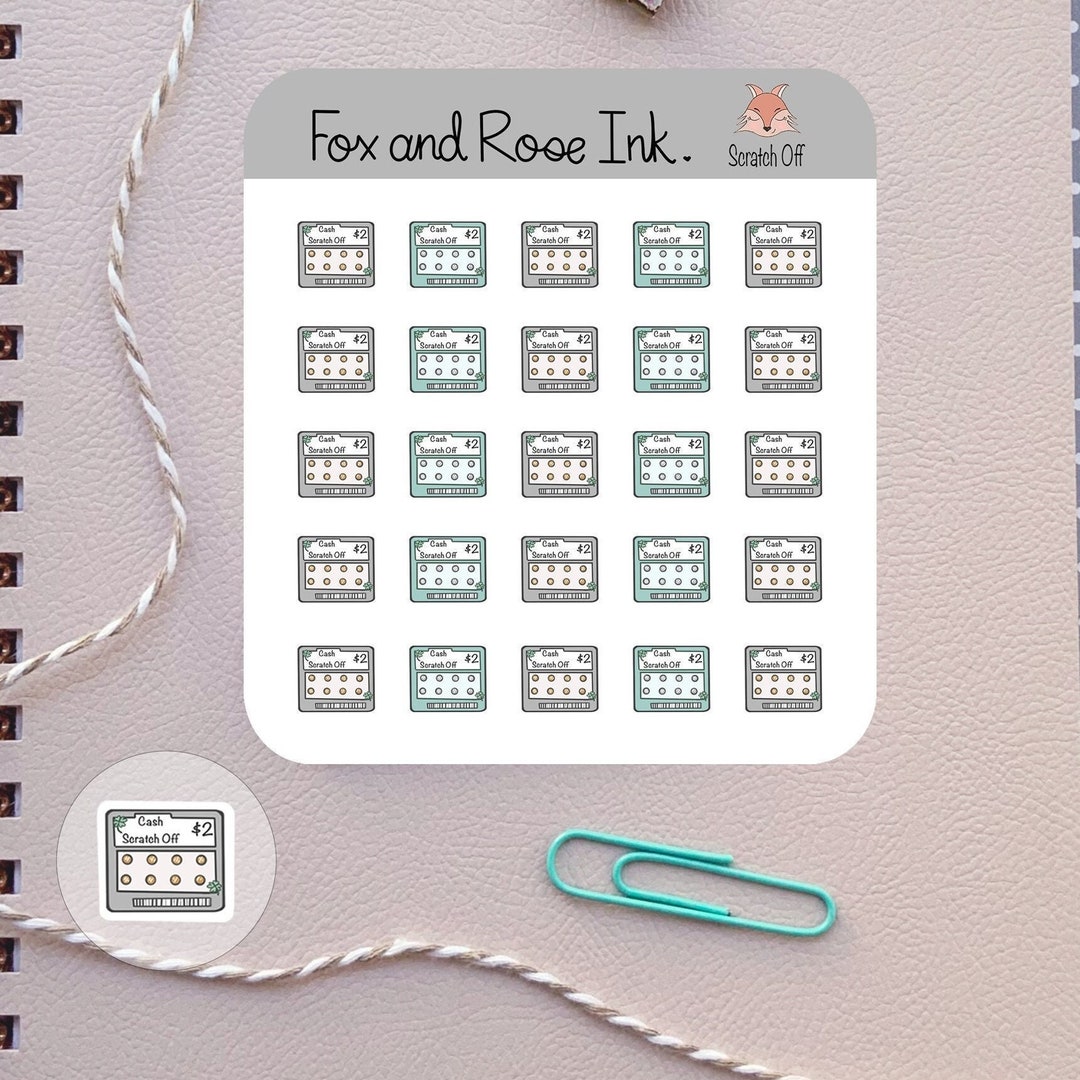 Scratch off Ticket Planner Stickers Lottery Ticket Stickers for ...